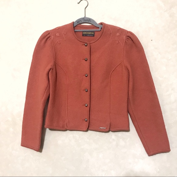 Geiger | Sweaters | Vintage Geiger Austria Wool Embroidered Cardigan ...